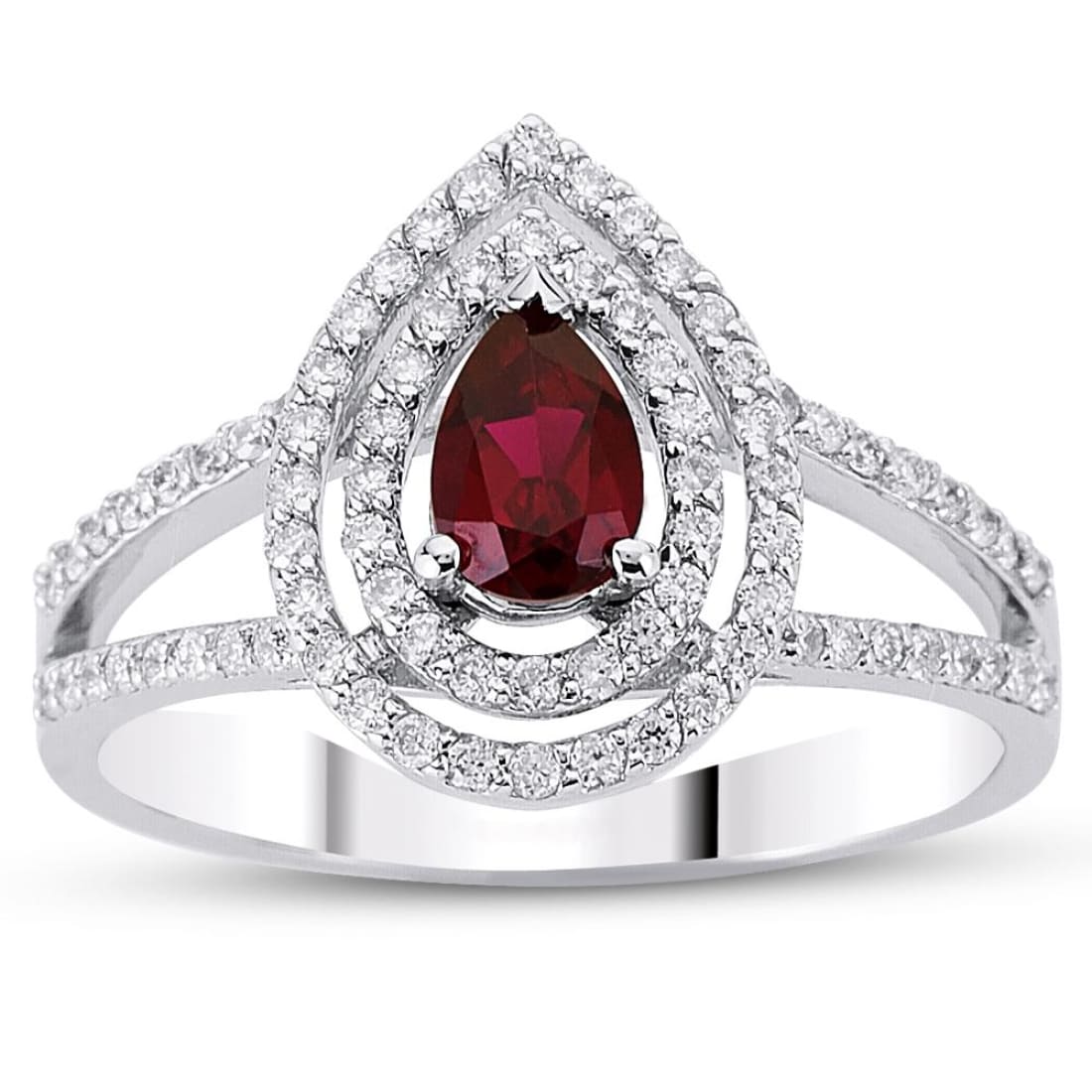 Pear Cut Ruby Diamond Ring - Empire Jewellers – Empire Fine Jewellers